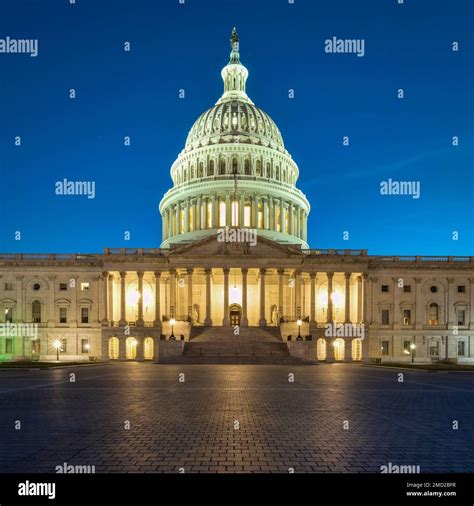 United States Capitol Building At Night Capitol Hill Washington Dc