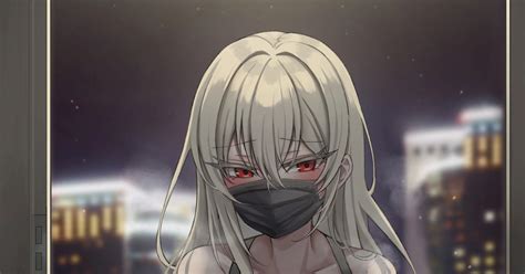 Девушка в маске Пикабу