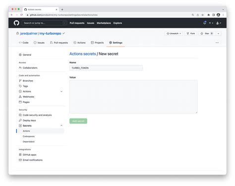 Github Actions Turborepo