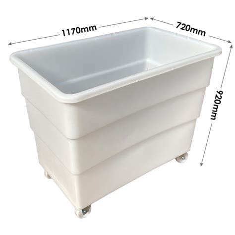 Mobile Container Truck With Ribbed Sides 450 Litres 1170 X 720 X