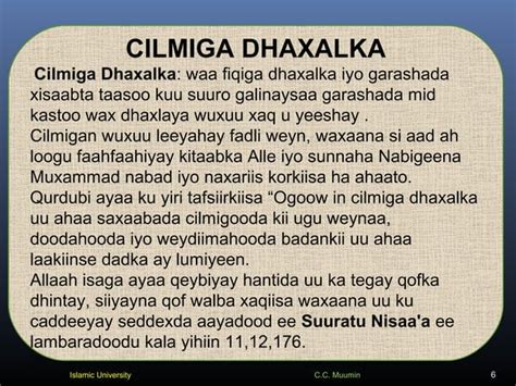 Barashada Cimiga Dhaxalka Casharka 1aad PPT