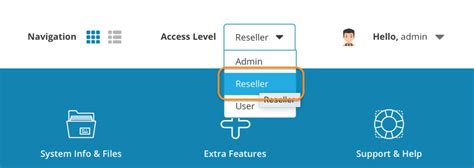 1 understanding directadmin s user levels admin reseller and user