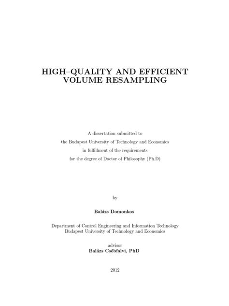 High Quality And Efficient Volume Resampling Pdf Discrete Fourier Transform Interpolation