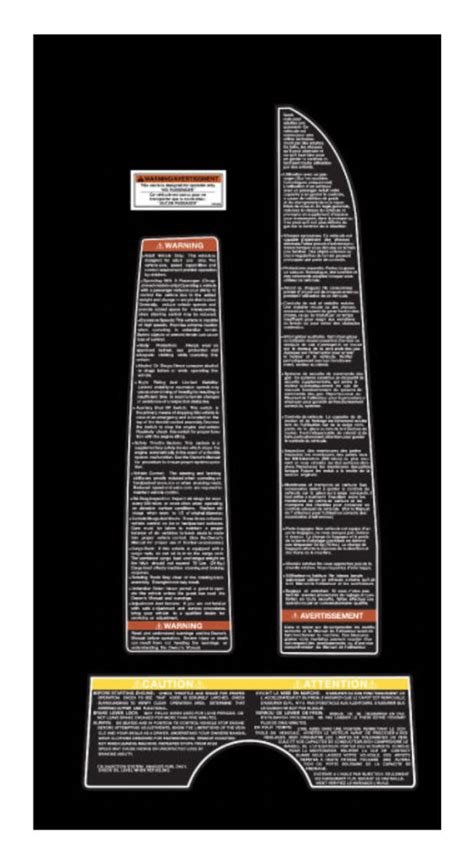 1993 Polaris Indy Storm Assorted Warning Decals The Sled Printer