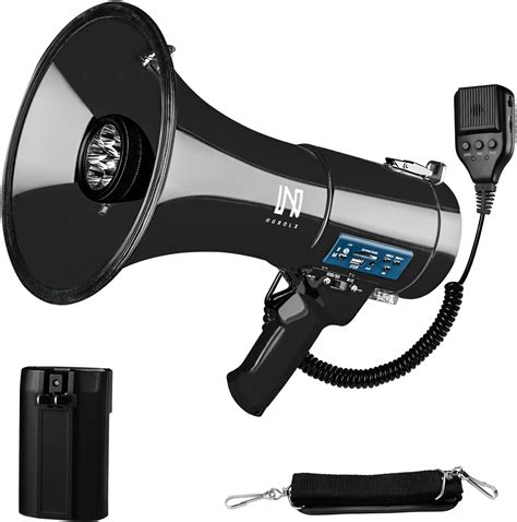 50w Megaphone With Led Siren Alarm 240s Recording And Usb35mm Aux