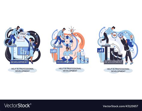 Help In Professional Development Metaphor Vector Image