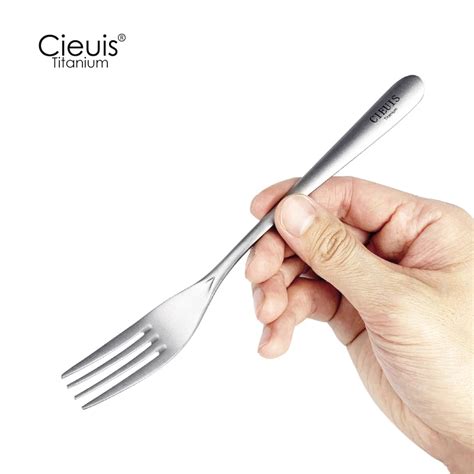 순수 티타늄 포크 스푼 긴 손잡이 식기 세트 야외 실내 주방 캠핑 피크닉 하이킹 테이블웨어 커틀러리 Aliexpress