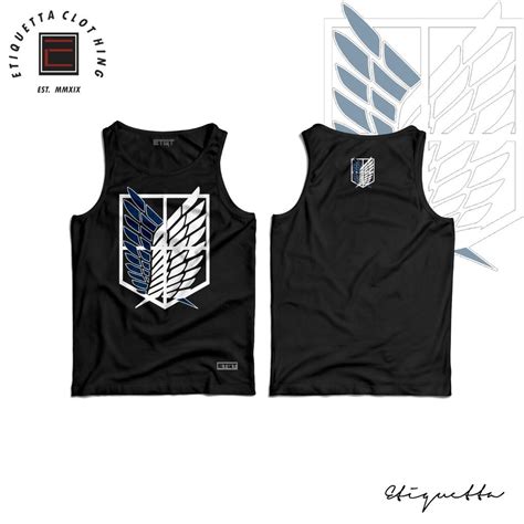 Etqt Worldwide Unisex Anime Tank Top Attack On Titan Scouting Regiment Shopee Philippines