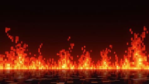 Minecraft Fire Scene Stable Diffusion Online