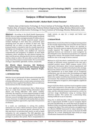 Sanjaya A Blind Assistance System Pdf
