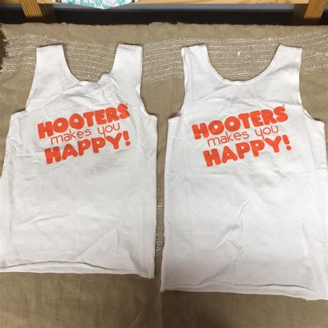 Hooters Girl Uniform Tank Stretchy Soft Comfy White S Gem