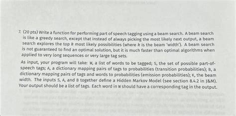Solved 7 20 Pts Write A Function For Performing Part Of