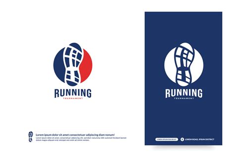 logotipo do clube de corrida modelo de design de impressão de sapato logptype de torneio de