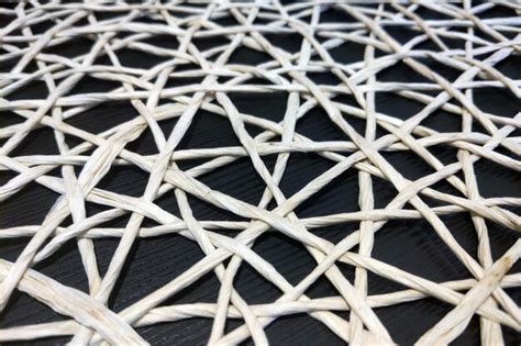 Beautiful Woven Tablecloth On The Table Background Premium Photo