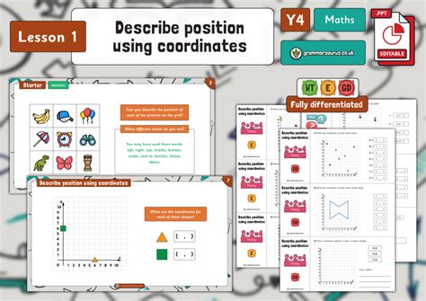 Year 4 Position And Direction Describe Position Using Coordinates