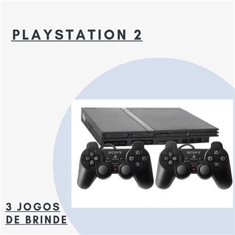 Playstation 2 Play2 Vídeo Game Completo Jogos De Brinde Frete Grátis