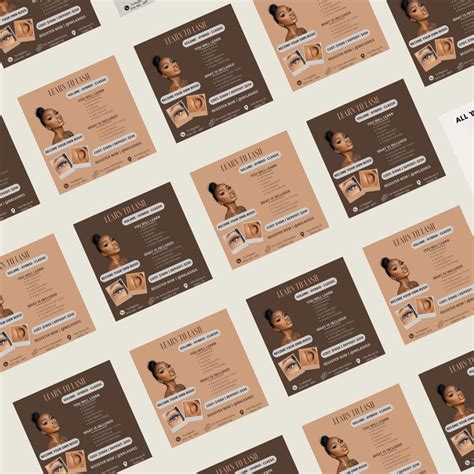 Learn To Lash Training Flyer Lash Class Flyer Template Etsy