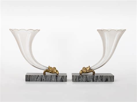 A Pair Of Cornucopia Vases Charles Clark