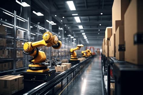 Smart Robot Arm Systems For Innovative Warehouse And Factory Digital Technology Premium Ai