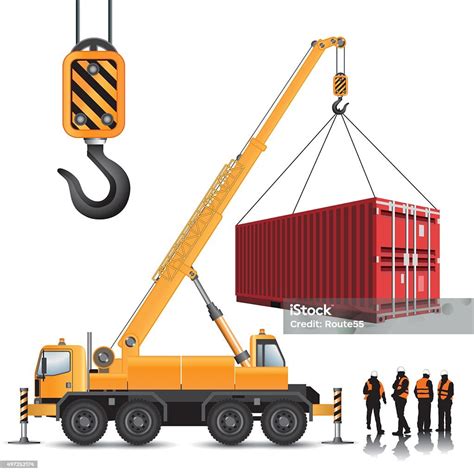 Shipping Container向量圖形及更多裝貨圖片 裝貨 懸掛的 起重機 Istock
