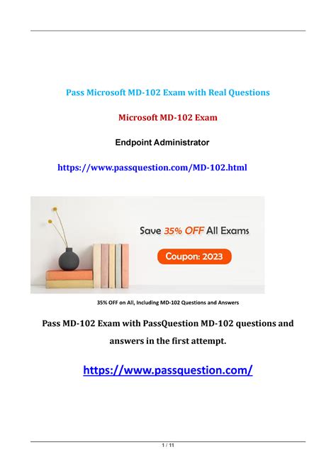 Microsoft Md 102 Practice Test Questions Pdf Pass Microsoft Md 102