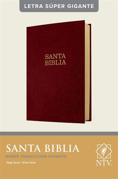 Letra Super Gigante NTV Santa Biblia Tapa Dura Burgundy