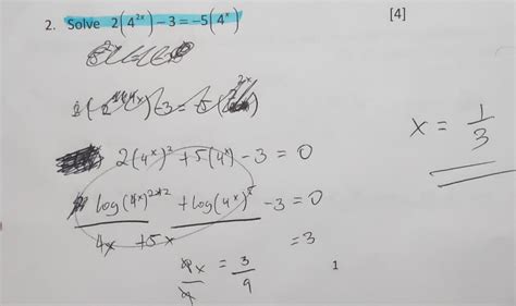 Solved A Logx Log X−4 1 X X−4 1 B