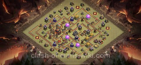 Best War Base Th10 With Link Anti Everything Hybrid Town Hall Level