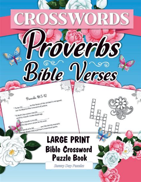 Large Print Bible Crossword Puzzle Book Proverbs Bible Verses