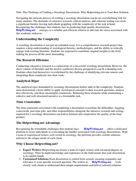 Dissertation Examples Sociology Pdf Sociology Thesis