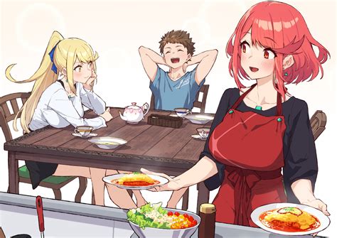 Pyra Mythra And Rex Xenoblade Chronicles And 1 More Drawn By Baffu