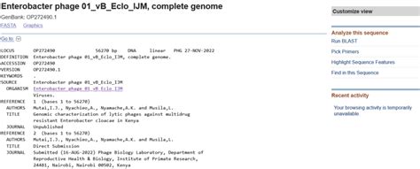 Pdf Genomic Characterization Of Lytic Phages Against Multidrug Resistant Enterobacter Cloacae