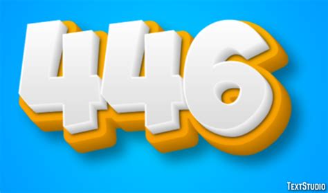 446 | Yellow White 3D | Text Effect Generator