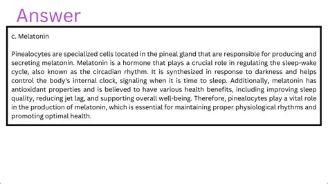 What Do Pinealocytes Produce Youtube