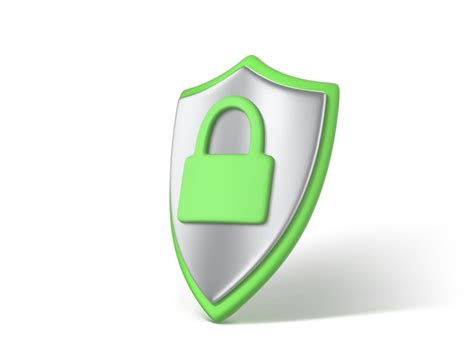 Premium Vector 3d Render Shield With Padlock Icon Concept Of Privacy Good Password Secure Data
