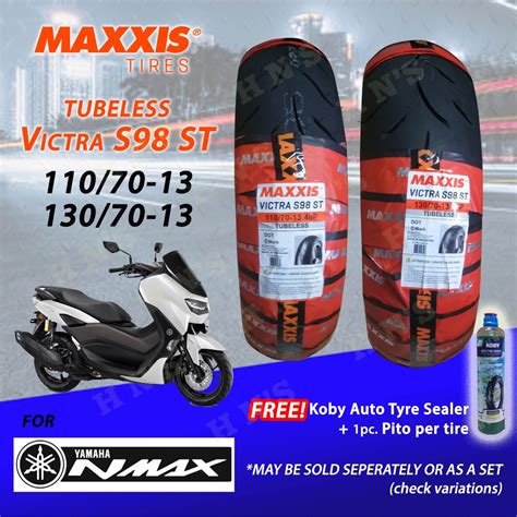 Maxxis Victra S98 St Tubeless Tires For Yamaha Nmax 11070 13 130
