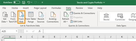 How To Pull Live Crypto And Stocks Prices Into Excel Coingecko Api