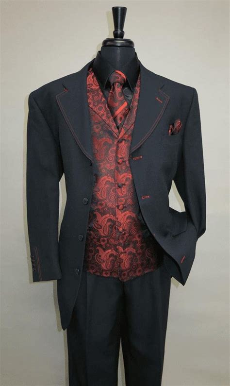 Black And Red Wedding Suit 60 Photos