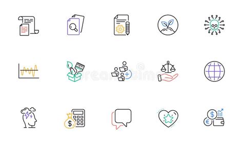 Inspect Startup And Brush Line Icons For Website Printing For Design Vector Stock