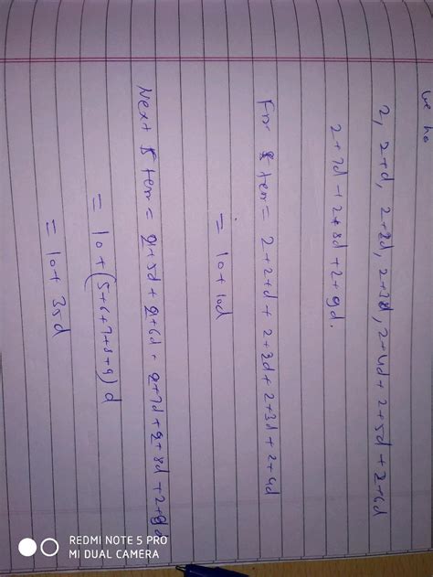 Question 3 In An Ap The First Term Is 2 And The Of The First Five