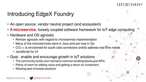 EdgeX Foundry A Microservice Approach To IoT Edge Computing
