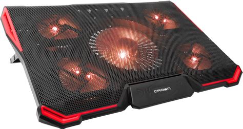 Охолоджувальна підставка для ноутбука Crown Cmls K330 Black Red фото відгуки характеристики