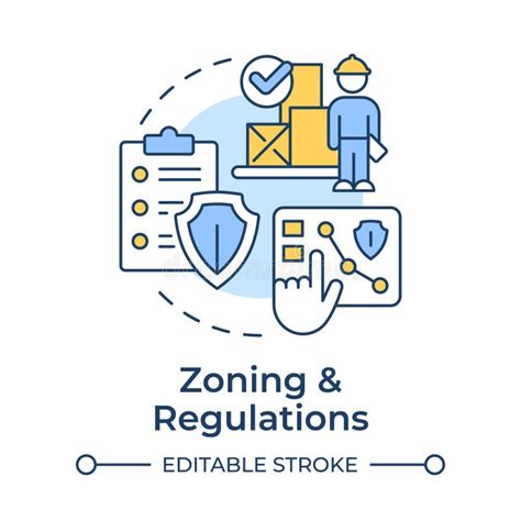 Zoning And Regulations Multi Color Concept Icon Stock Vector Illustration Of Compliance