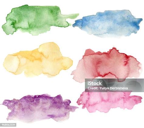 수채화 밝은 명소 손으로 그린 디자인 요소 흰색 배경에 고립 그런 지 스타일 인쇄에 대 한 페인트 질감 또는 배경에서 스 하 플 예술 래 거친에 대한 스톡 벡터 아트 및