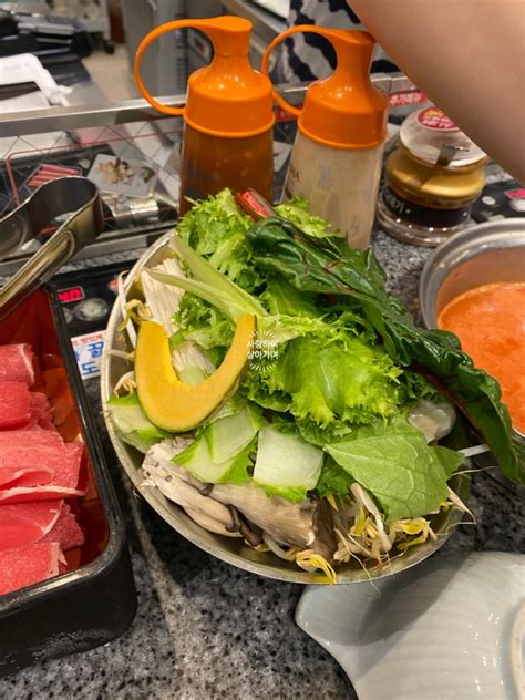 혼자 즐기는 샤브샤브 채선당 샤브보트 가산 현대아울렛 맛집 네이버 블로그