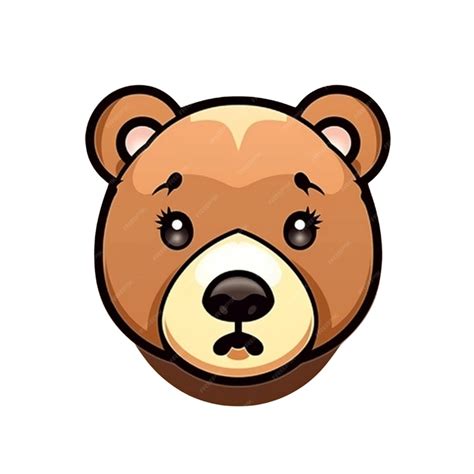 Diseño Vectorial De Caricaturas De Caras De Osos Vector Premium