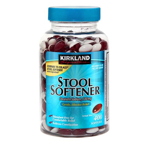 Compare Stool Softener To Colace Kirkland Signature Stool Softener