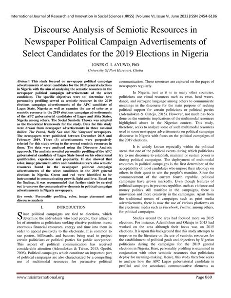 Pdf Discourse Analysis Of Semiotic Resources In Newspaper Political