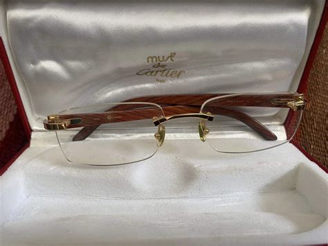 Cartier Cartier C Decor Wood Gold Glasses Grailed