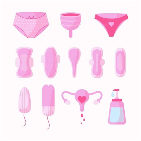 Premium Vector Feminine Hygiene Products Concept